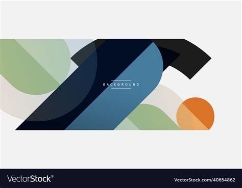 Geometric Shapes Composition Abstract Background Vector Image