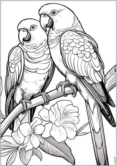 Parakeet Coloring Pages Printable [2025]