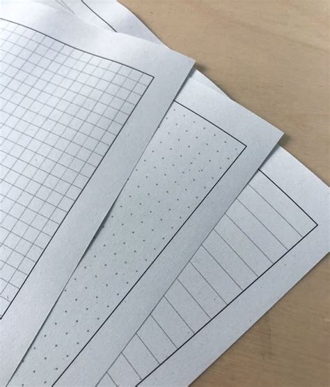 Printable Lined Dot Graph Grid Paper Sheets For Note Etsy