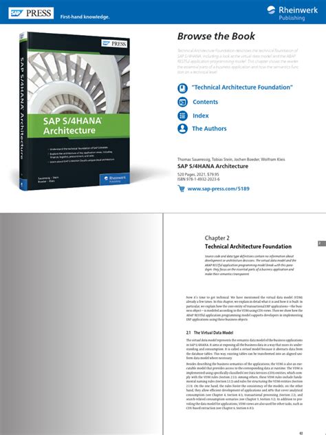 reading sample sap press sap s4hana architecture1 pdf databases object computer science