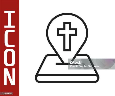 흰색 배경에 격리 된 검은 줄지도 핀 교회 건물 아이콘 기독교 교회 교회의 종교 벡터 0명에 대한 스톡 벡터 아트 및 기타 이미지 0명 건축 건축하기 Istock