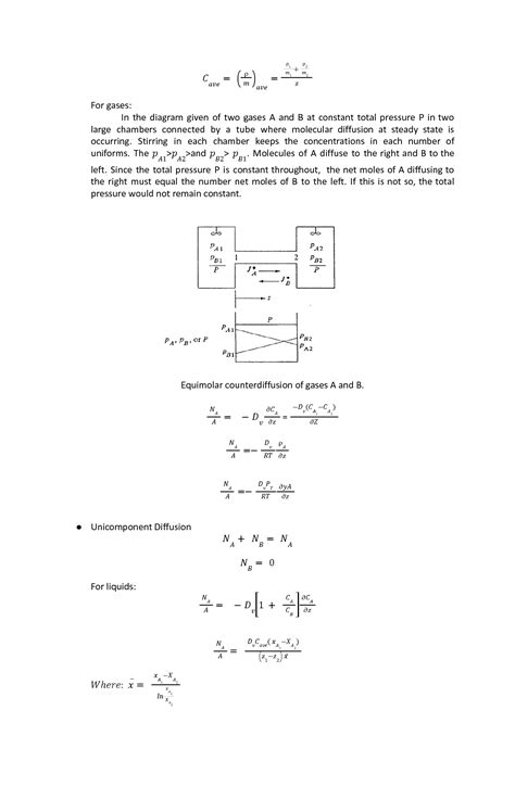 Solution Mass Transfer Diffusivity Studypool