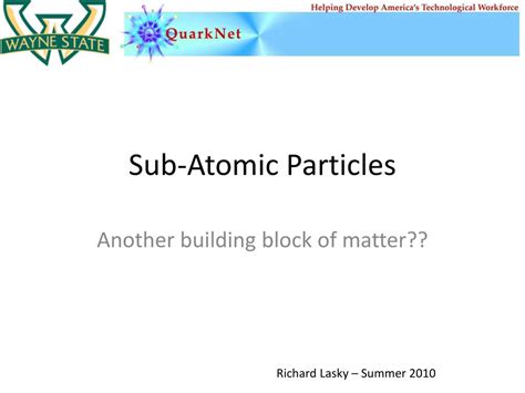 PPT Sub Atomic Particles PowerPoint Presentation Free Download ID 2340850