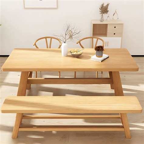 Simplicity Style Dinette Table Solid Wood Rectangle Dinner Table In