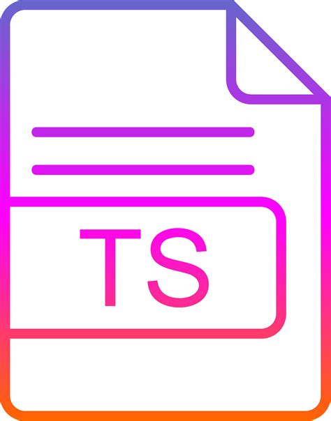 Ts File Format Line Gradient Icon Design 43926168 Vector Art At Vecteezy