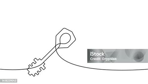 키 한 줄 연속 도면 홈 키 연속 한 줄 그림 벡터 미니멀리스트 선형 일러스트 레이 션 0명에 대한 스톡 벡터 아트 및 기타 이미지 0명 금속 단순함 Istock