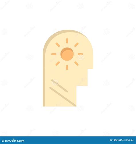 Brain Control Mind Setting Flat Color Icon Vector Icon Banner