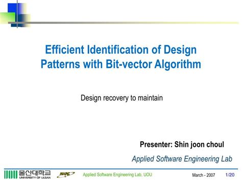 ppt efficient identification of design patterns with bit vector