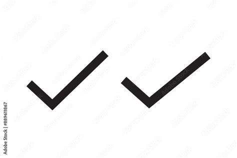 Check Mark Icon Vector Set Check Box Icon With Right Or Yes Checkmark Icons Tick Box Checkbox