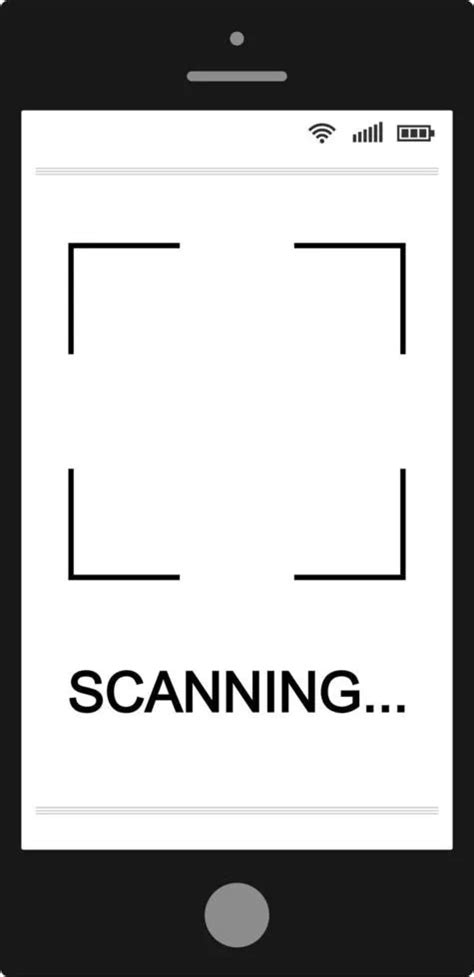 Mobile Phone Smartphone With QR Code Scanning Process
