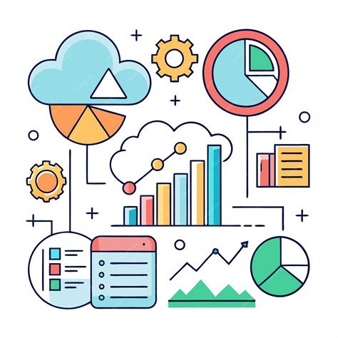 Cloud Computing Data Analysis With Pie Charts Line Graphs And Bar Charts Premium Ai Generated