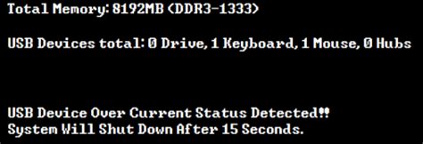 How To Fix Usb Device Over Current Status Detected Error At Booting