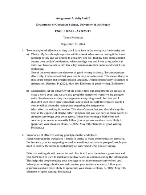 English Composition 2 Unit 2 Pdf Writing Cognition