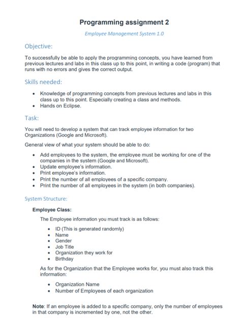 Solved Programming Assignment 2 Employee Management System Chegg