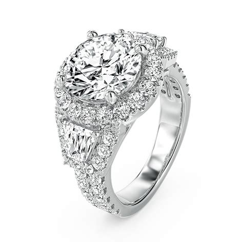 4 30 Ct Round Cut Ring In White Gold Helloice Jewelry