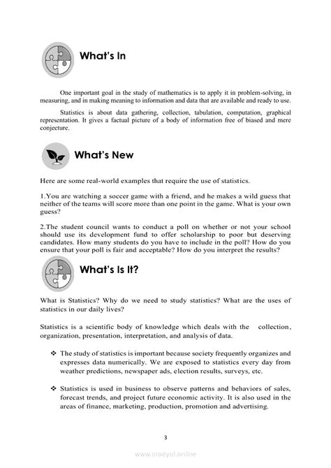 Mathematics Quarter 4 Module 1 Problem Solving Involving Statistics