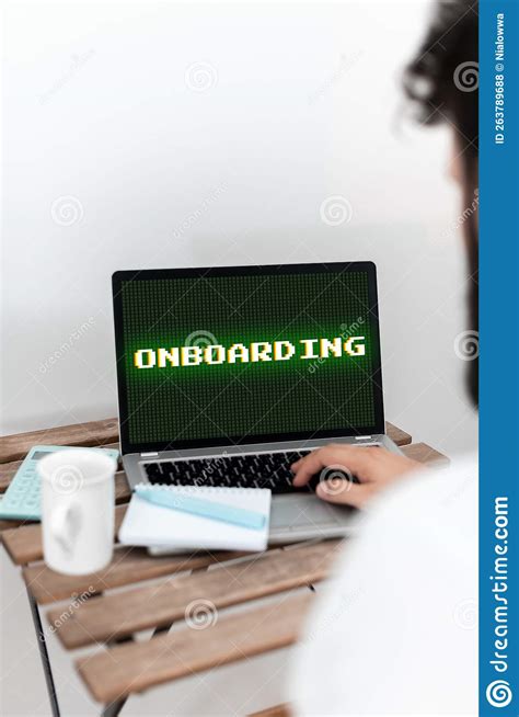 Hand Writing Sign Onboarding Business Approach Action Process Of