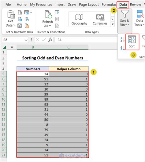 How To Separate Odd And Even Numbers In Excel 6 Handy Ways