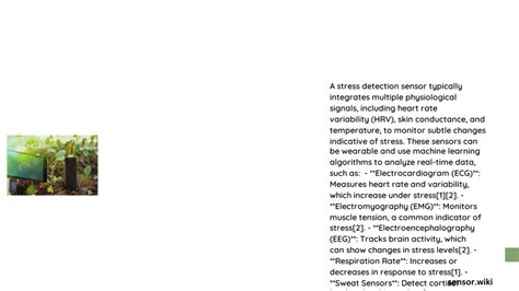 Stress Detection Sensor Advanced Technology For Monitoring Physiological Responses Sensorwiki