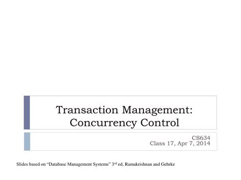Ppt Transaction Management Concurrency Control Powerpoint Presentation Id 2736660