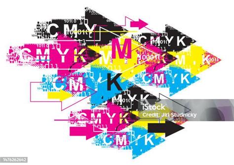 Print Colors Arrows With Binary Codes Print Data Grunge Background