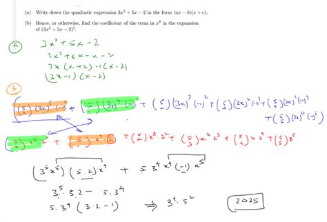 Ib Hl Trinomial Expansion Using Binomial Theorem Sumants 1 Page Of
