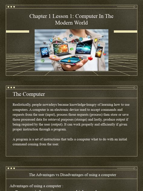 Chapter 1 Lesson 1 Computer In The Modern World Pdf Laptop