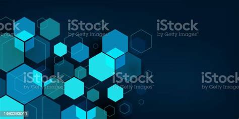 진한 파란색 배경에 육각형 패턴입니다 유전 연구 분자 구조 화학 공학 혁신 기술의 개념 0명에 대한 스톡 벡터 아트 및 기타 이미지 Istock
