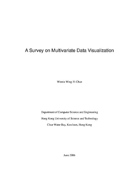 Multivariate Data Visualization A Survey On Multivariate Data