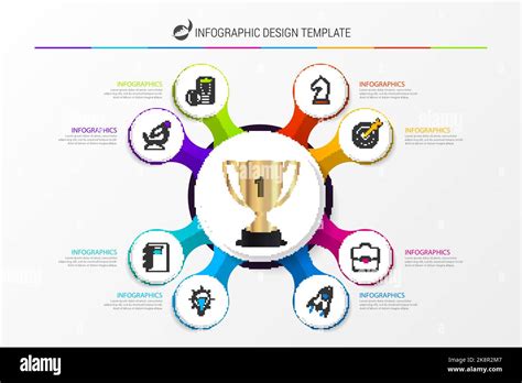 Organization Chart With Steps Infographic Template Vector Illustration Stock Vector Image