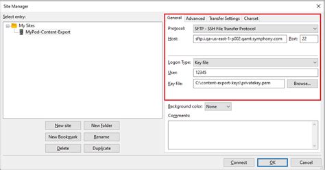 How To Access Content Export Sftp With Rsa Encryption Configured Via