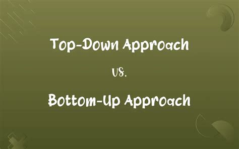Top Down Approach Vs Bottom Up Approach Know The Difference