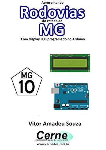 apresentando rodovias do estado de mg com display lcd programado no