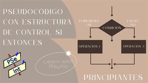 Pseudocódigo con estructura de control si entonces YouTube