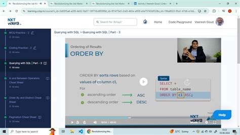 Veeresh Goud On Linkedin Day3 Nxtwave Ccbp Sql