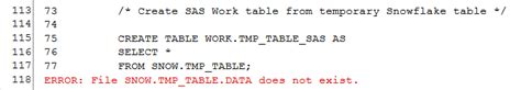 Sas Libname Connection To Snowflake Temporary Table Fails Sas Support Communities