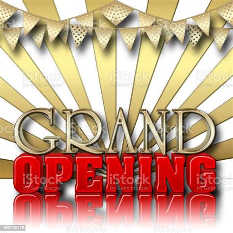 스톡 일러스트그랜드 오프닝 복사 공간 3d 그림 그라데이션 배경 0명에 대한 스톡 사진 및 기타 이미지 0명 3차원 형태 Publicity Event Istock