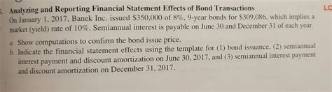 Solved Analyzing And Reporting Financial Statement Effects