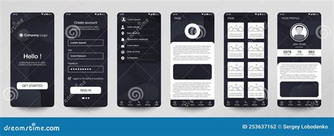 Design Of Mobile App Ui Ux Gui Set Of User Registration Screens