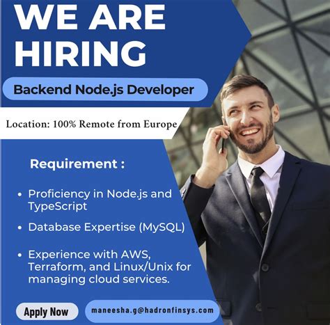 nodejsdeveloper backenddeveloper typescript aws remotejobs itjobs