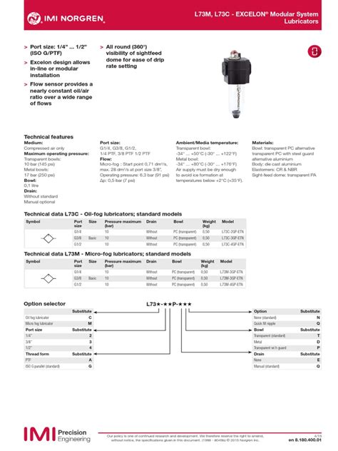 L73m L73c Excelon Modular System Lubricators Pdf Valve Gas Technologies