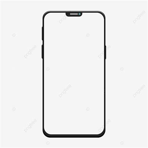 투명 배경으로 검은 안드로이드 휴대 전화 모형 프레임 세련된 스마트 폰 전화 원형 모형 장식용 클립 아트 Png 일러스트 및 벡터 에 대한 무료 다운로드