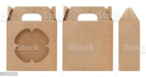 상자 갈색 창 모양 컷 아웃 포장 템플릿 빈 크 래 프 트 상자 골 판지 고립 된 흰색 배경 상자 종이 크 래 프 트 천연 소재 선물 상자 갈색 종이 산업 포장 판지에서 0