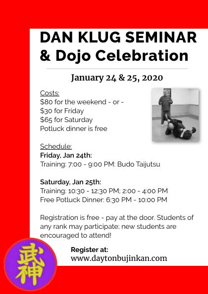 The Dan Klug Dayton Bujinkan Dojo Martial Arts School
