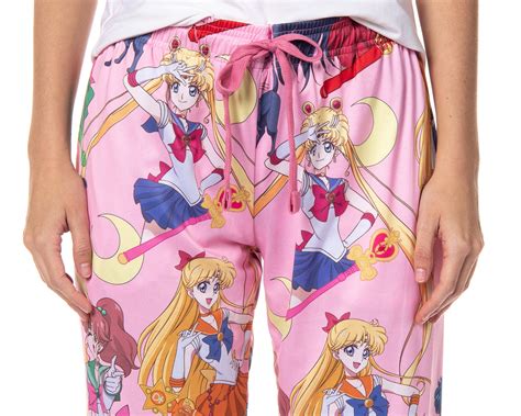Sailor Moon Womens Allover Character Print Adult Lounge Pajama Pants