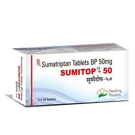 50mg Sumitop Sumatriptan Tablets At ₹ 405strip Pain Killer Medicine