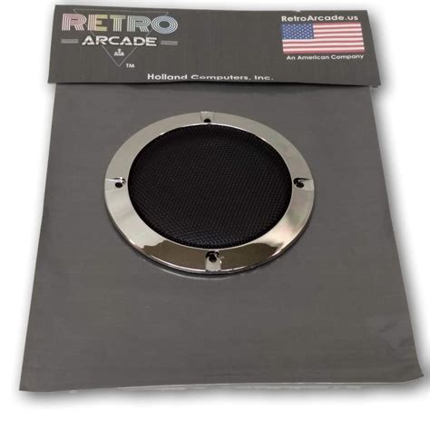 Round Speaker Net Black Metal Net With Plastic Chrome Edge Fits 4 Inch Speakers Fits Sku Ra