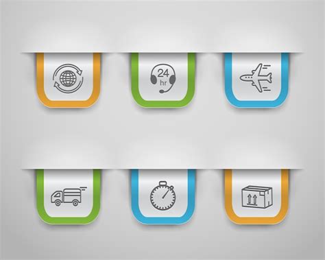 물류 아이콘 무료 벡터