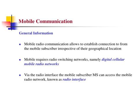 Ppt Mobile Communication Powerpoint Presentation Free Download Id
