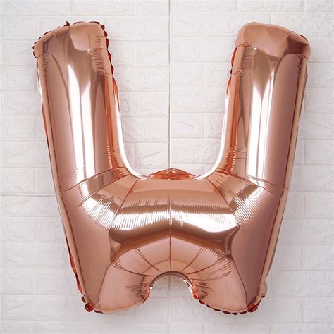 Buy 40 Rose Gold Mylar Foil Letter Helium Balloons W At Tablecloth